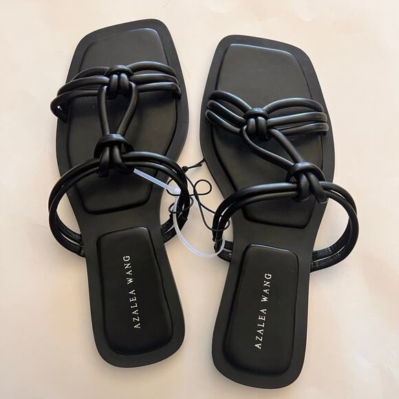 Azalea Wang | Shoes | Azalea Wang Womens Black Stetson Tubularstraps ...